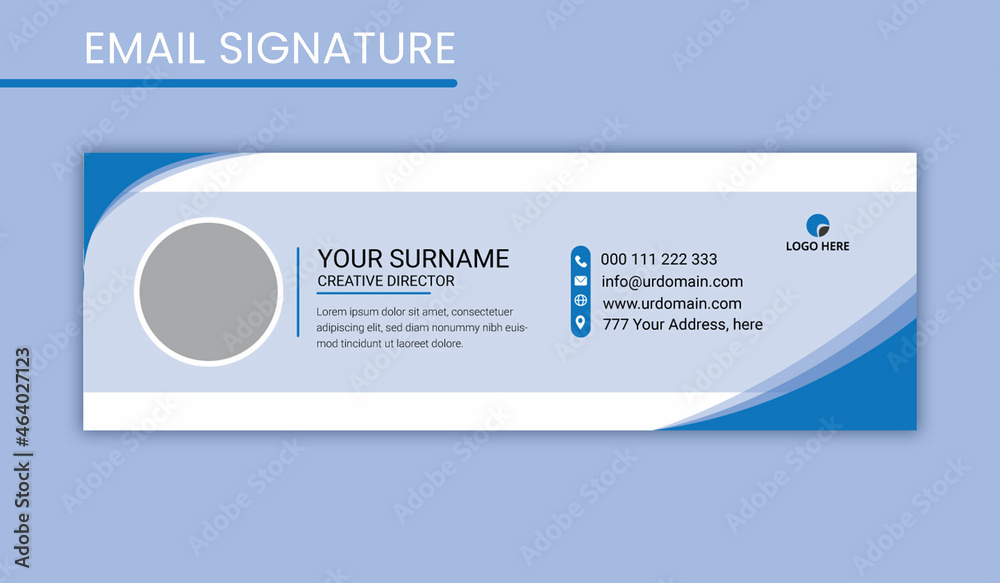 Email signature vector templates, Trendy email signature, Modern ...