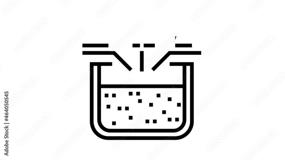 extrusion aluminium production animated line icon. extrusion aluminium ...
