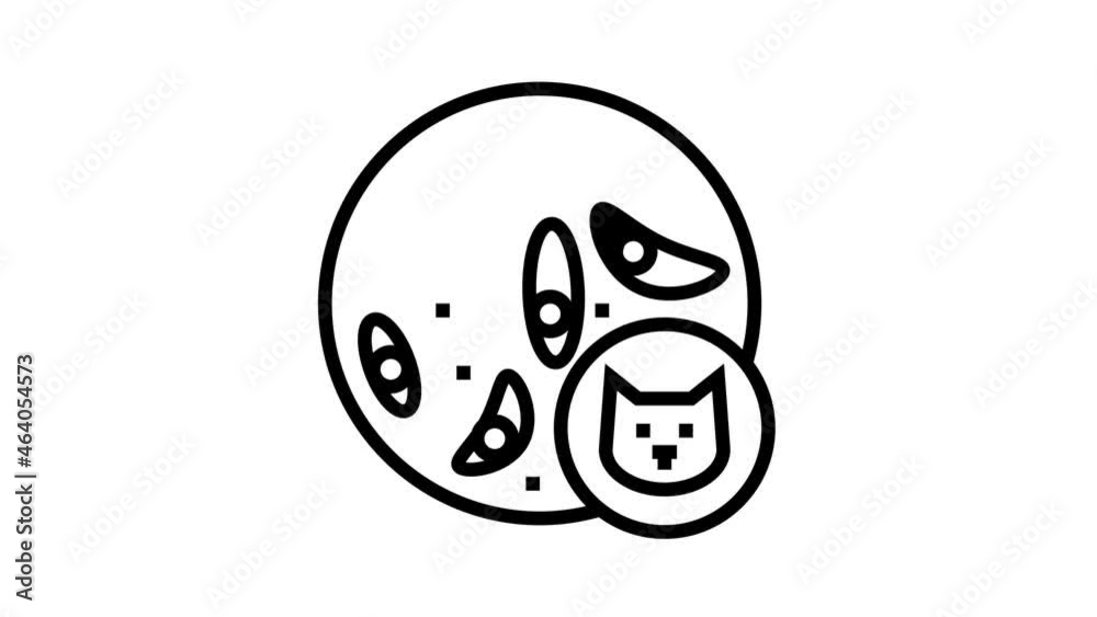 epithelial tissue animated line icon. epithelial tissue sign. isolated ...