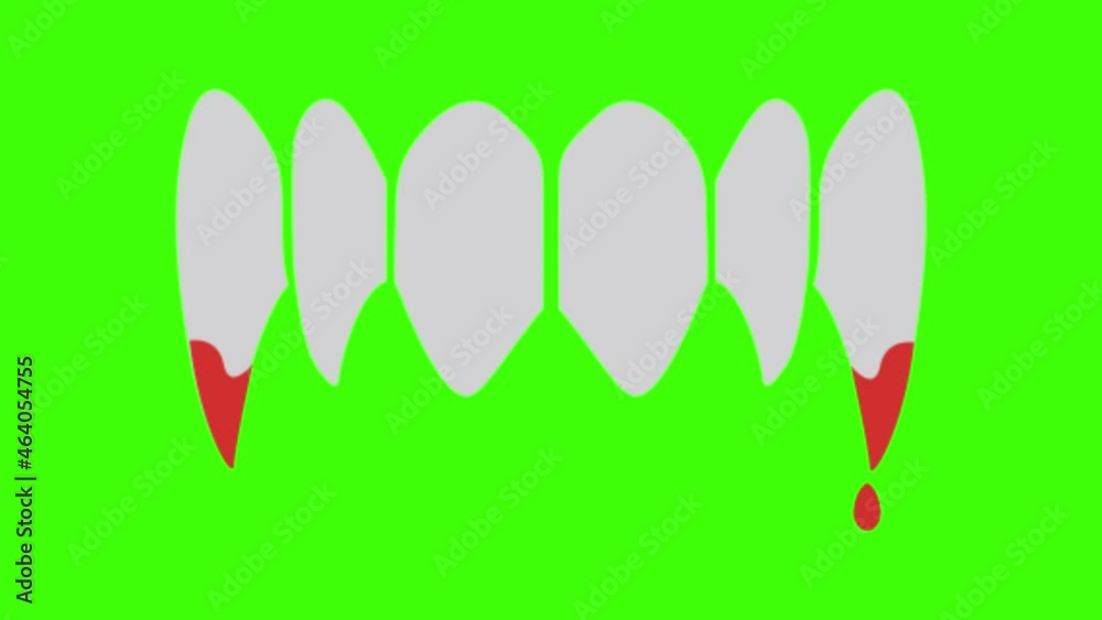 2D animated illustration of teeth on a green screen Stock Video | Adobe ...