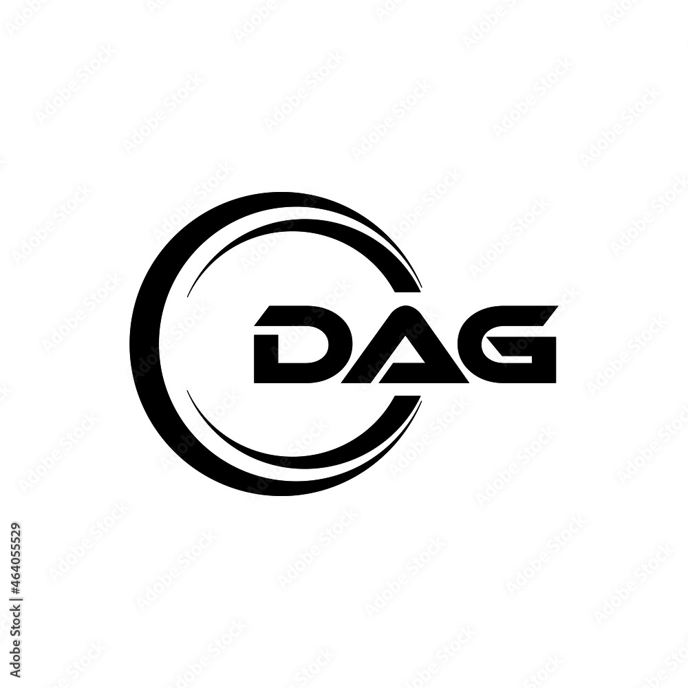 DAG letter logo design with white background in illustrator, vector ...