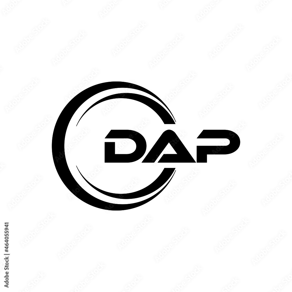 DAP letter logo design with white background in illustrator, vector ...