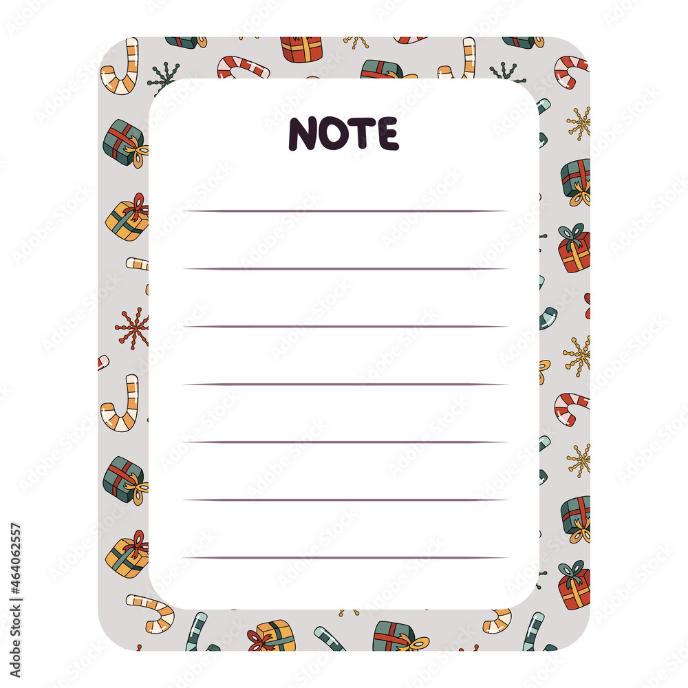 Cute scrapbook templates for planner with blank list for notes with ...