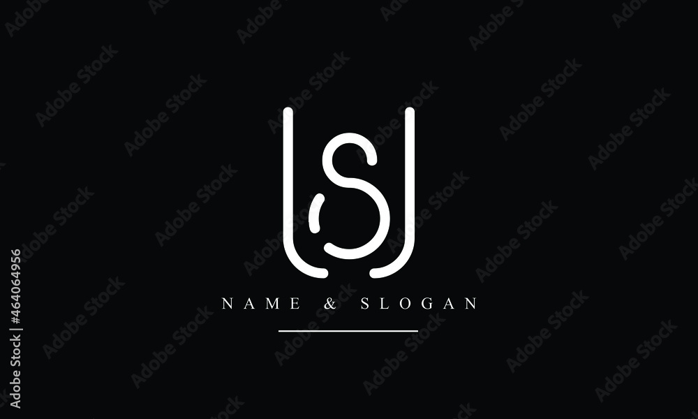 SU, US, S, U abstract letters logo monogram Stock Vector | Adobe Stock