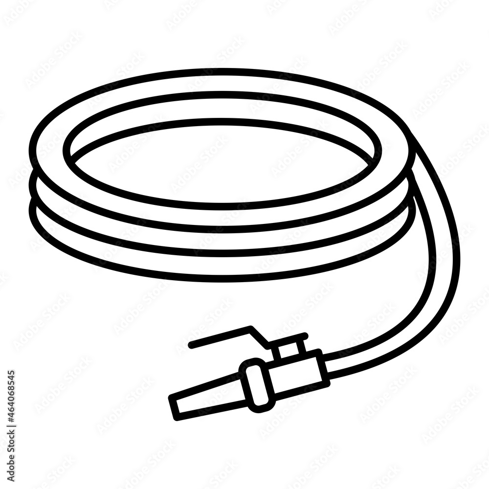 Vector Water Hose Outline Icon Design Stock Vector | Adobe Stock