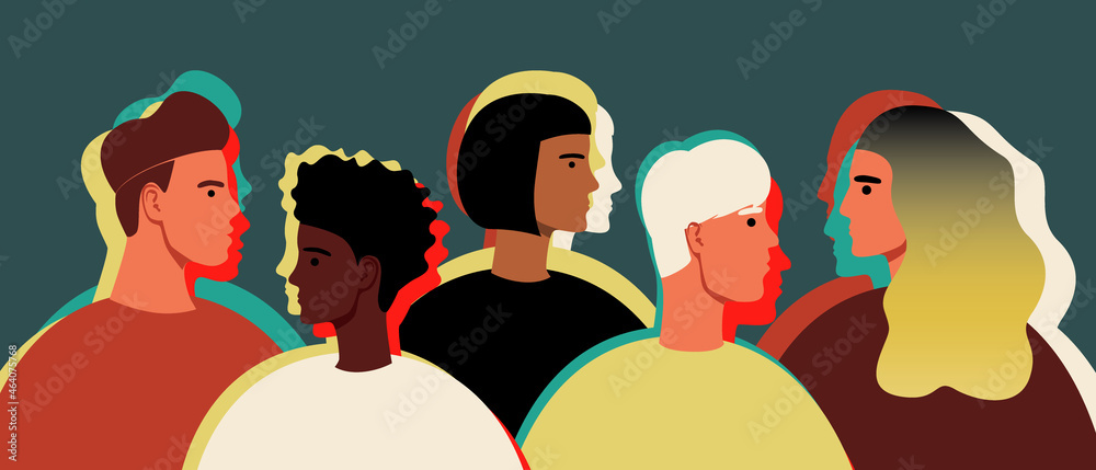 People with subpersonality, Self-help group, Flat vector stock ...