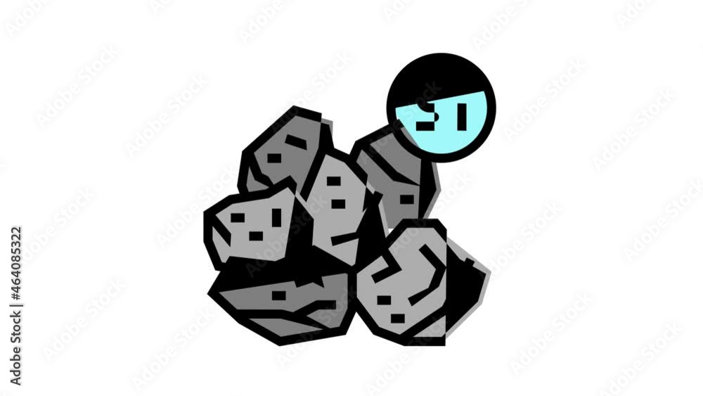 Vidéo Stock silicon semiconductor manufacturing animated color icon ...