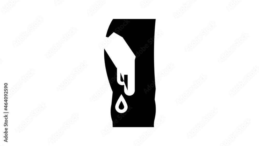 Open Limb Fracture Disease Animated Glyph Icon Open Limb Fracture