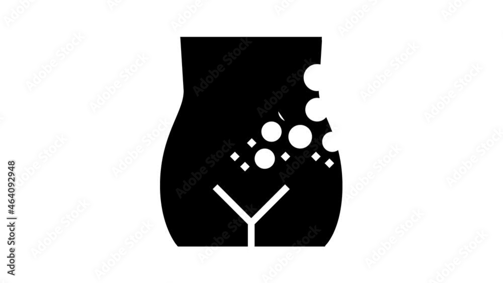 lichen shingles disease animated glyph icon. lichen shingles disease ...