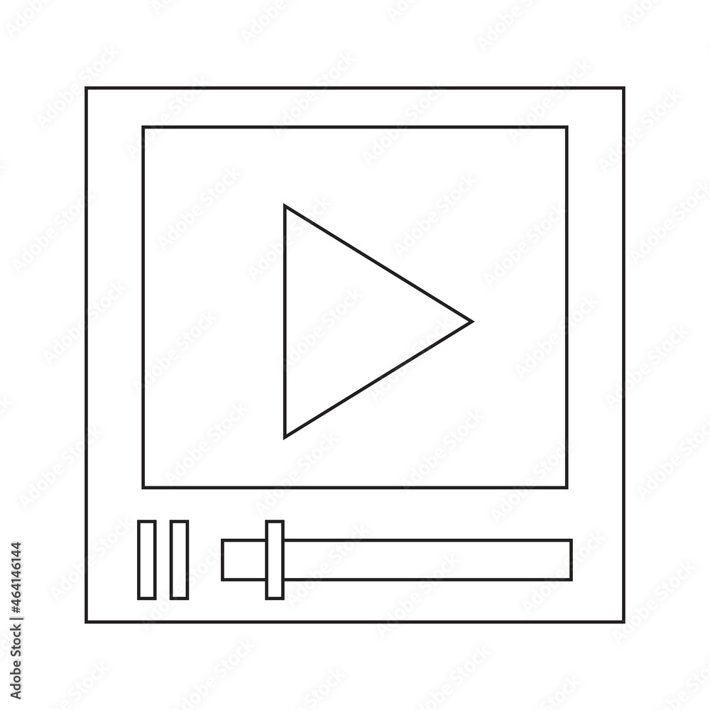 Video player icon isolated on white background. Trendy video player ...