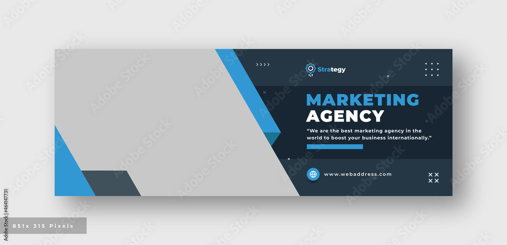 Digital marketing agency facebook cover web banner Stock Vector | Adobe ...