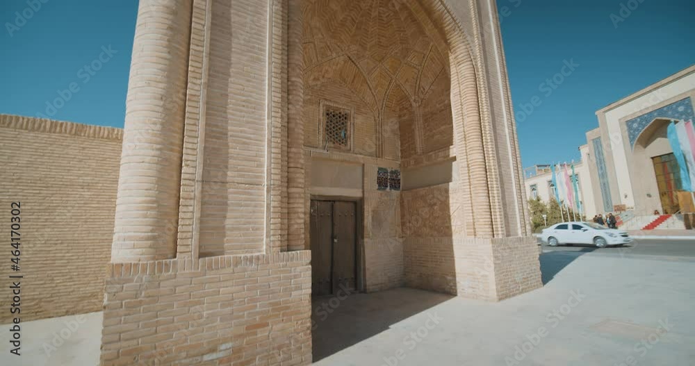 Bukhara city, Uzbekistan Magoki Attari Mosque. Medieval column domed ...