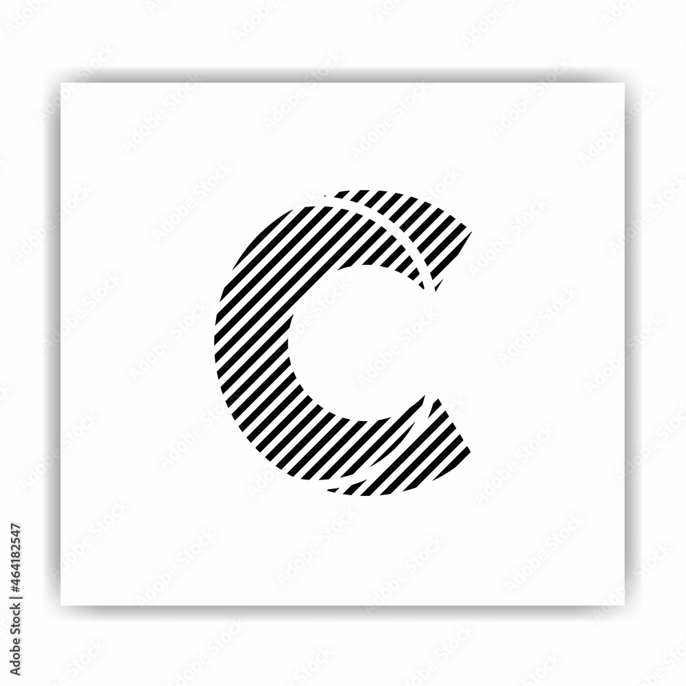 Logo letter C with line design Stock Vector | Adobe Stock