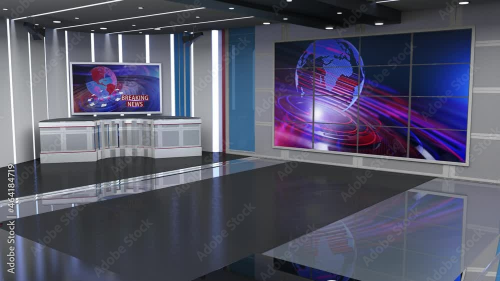 News Tv Studio Set 10 Virtual Green Screen Background