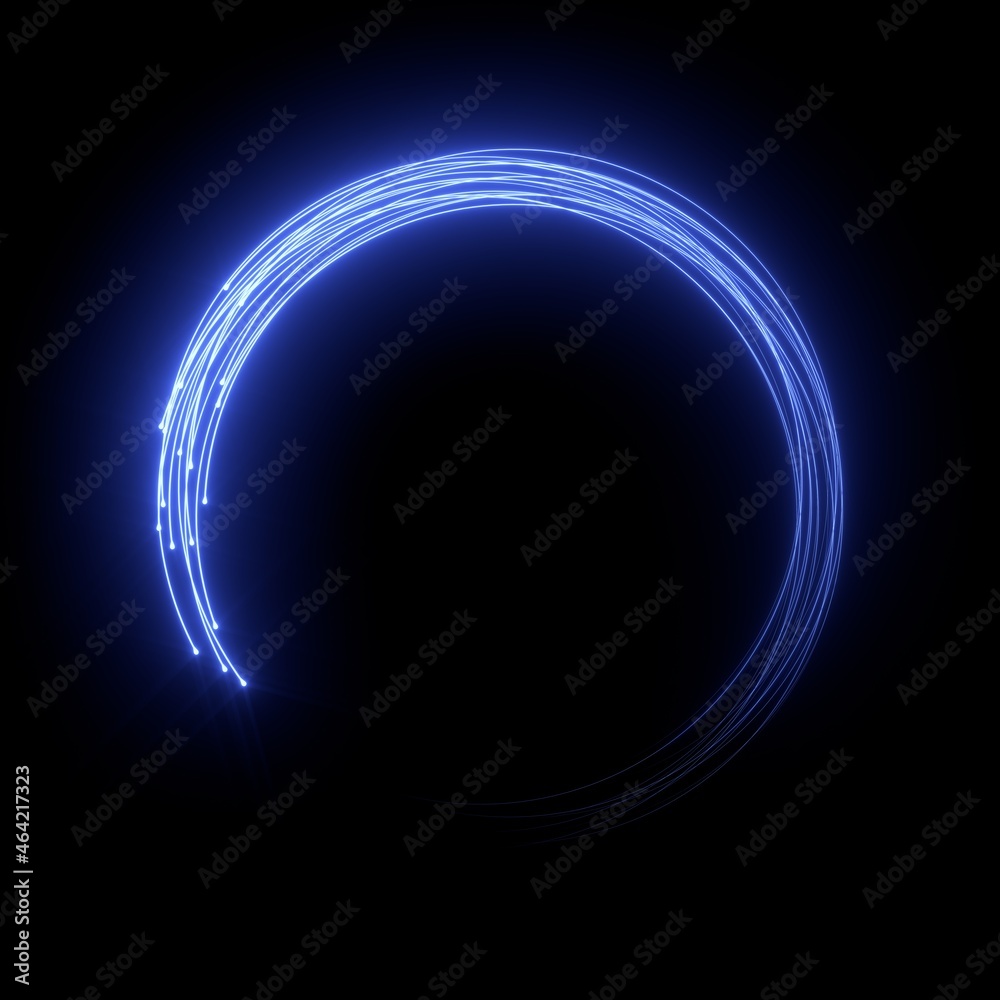 Blue laser tracing a circle. Stock Illustration | Adobe Stock