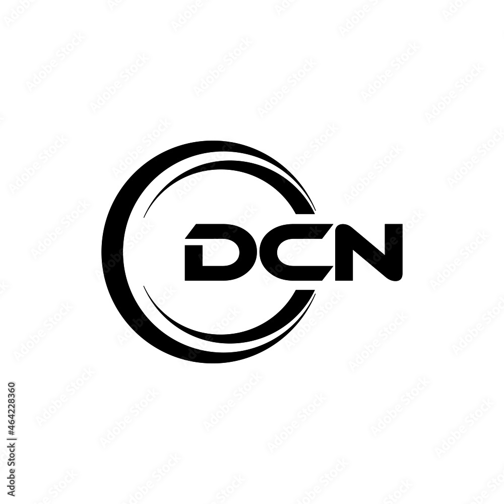 DCN letter logo design with white background in illustrator, vector ...