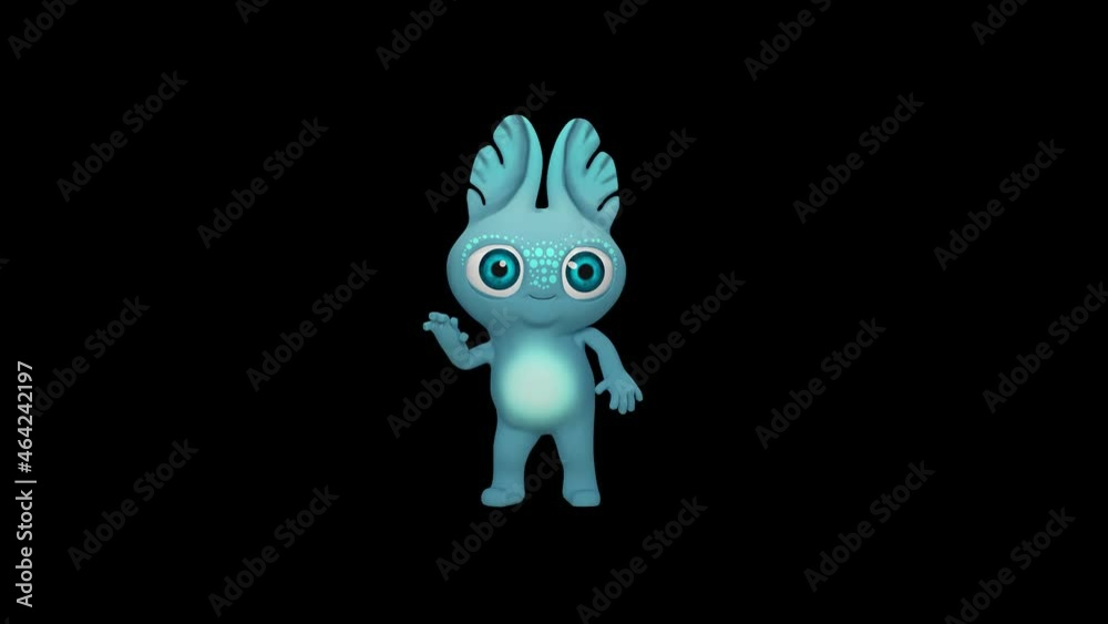 Cartoon Alien dancing a simple dance Stock Video | Adobe Stock