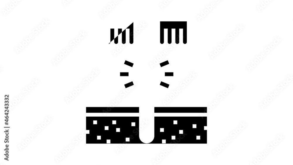 drilling tool for soil testing animated glyph icon. drilling tool for ...