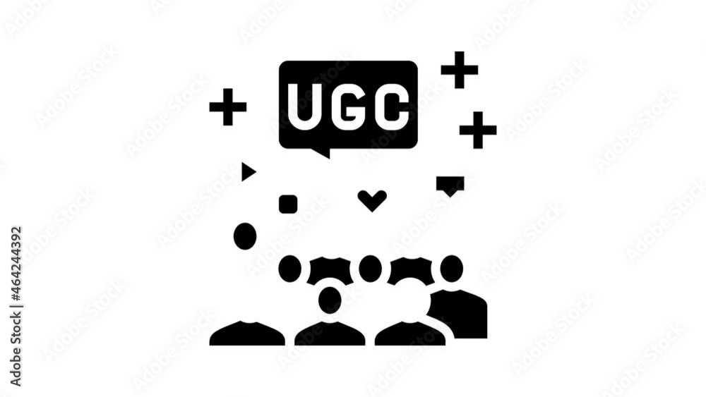 public social media users ugc animated glyph icon. public social media ...
