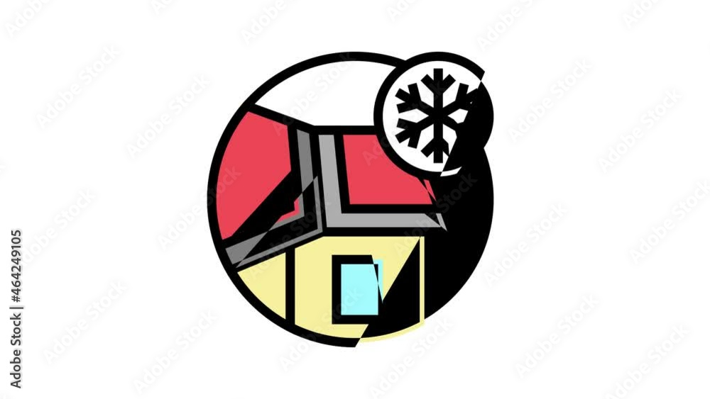 ice and water shield animated color icon. ice and water shield sign ...