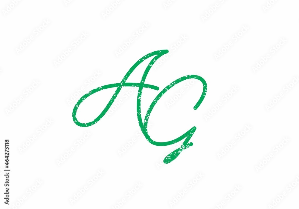 Simple shape of AG initial letter Stock Vector | Adobe Stock