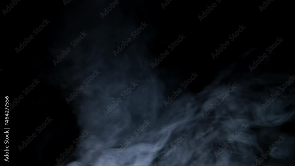 Fog dust smoke loop animation. Explosion by an impact of a cloud and ...