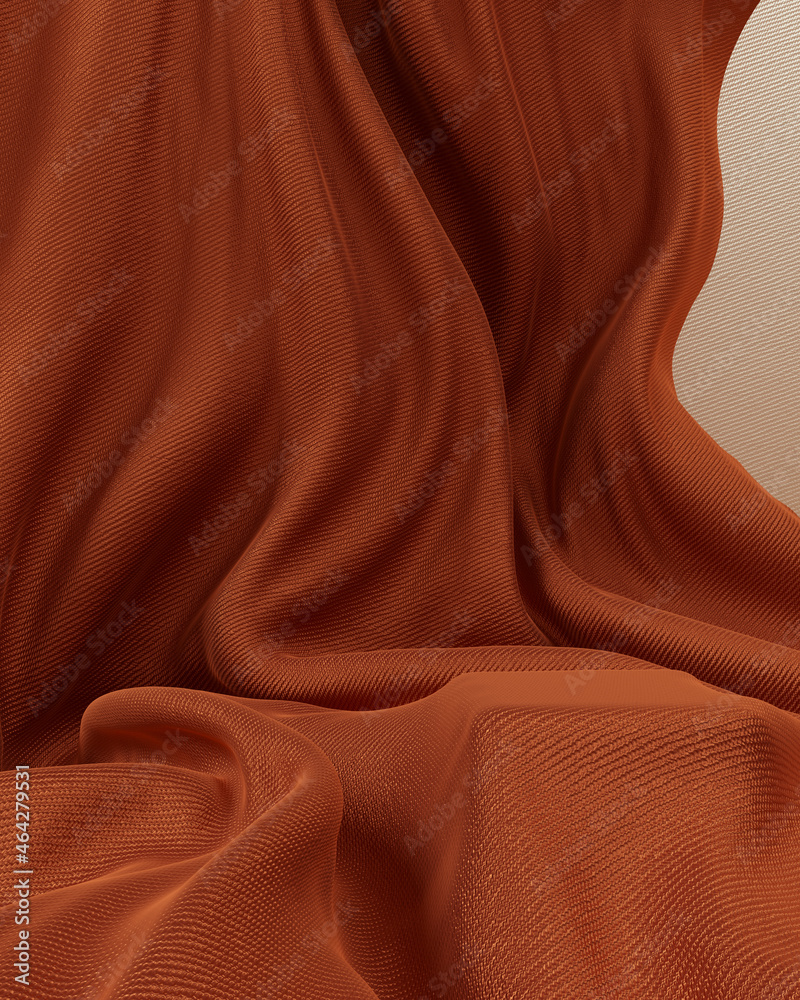 Still life fabric elements podium for product display, object placement ...