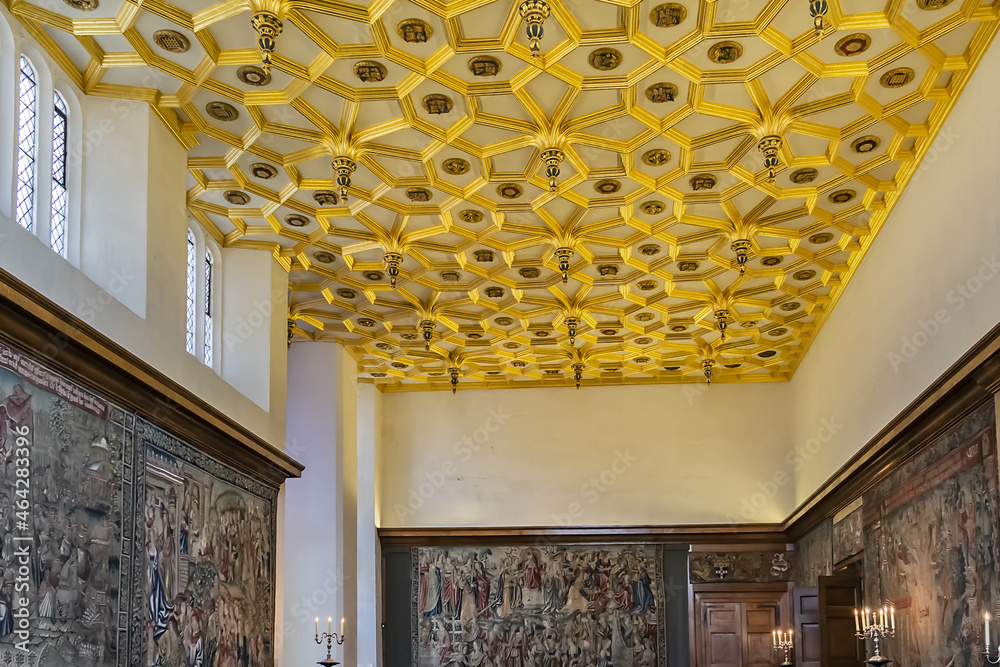 Interior of Hampton Court Palace. Hampton Court was originally built ...