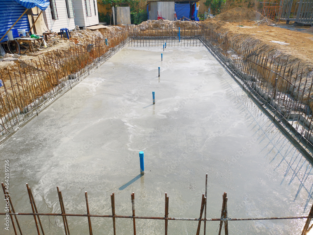 Swimming pool construction.Steel structure swimming pool.Steel ...