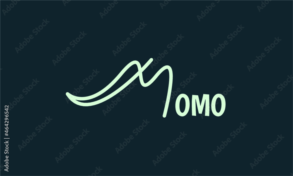 line art logo icon momo brand Stock Vector | Adobe Stock