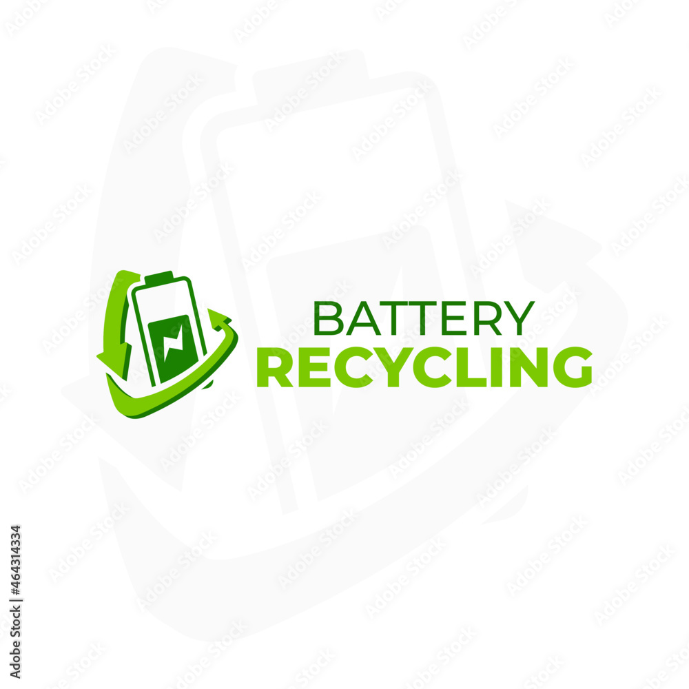 Battery recycling logo template. Waste battery recycling icon. Separate ...