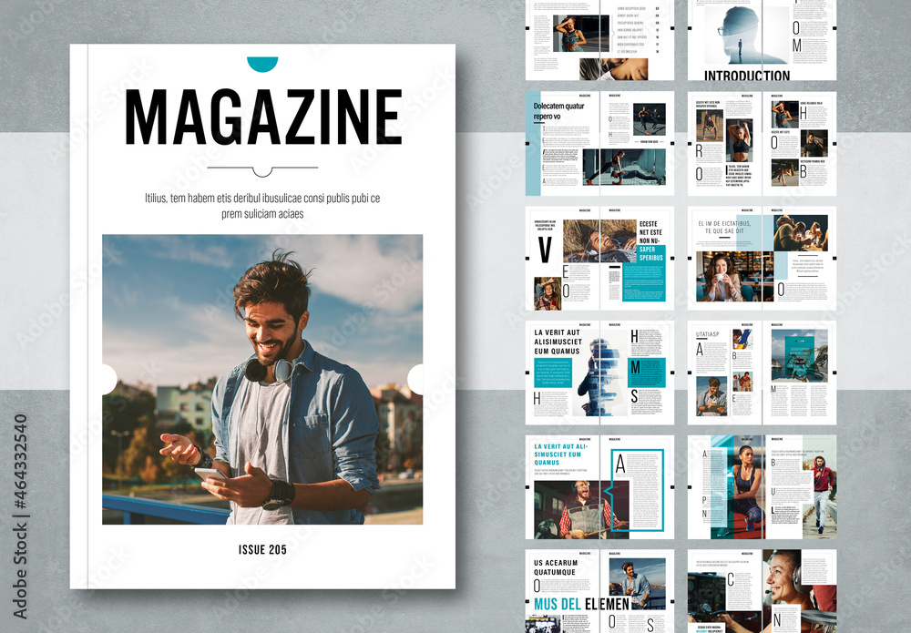 Creative Magazine Layout Stock Template | Adobe Stock