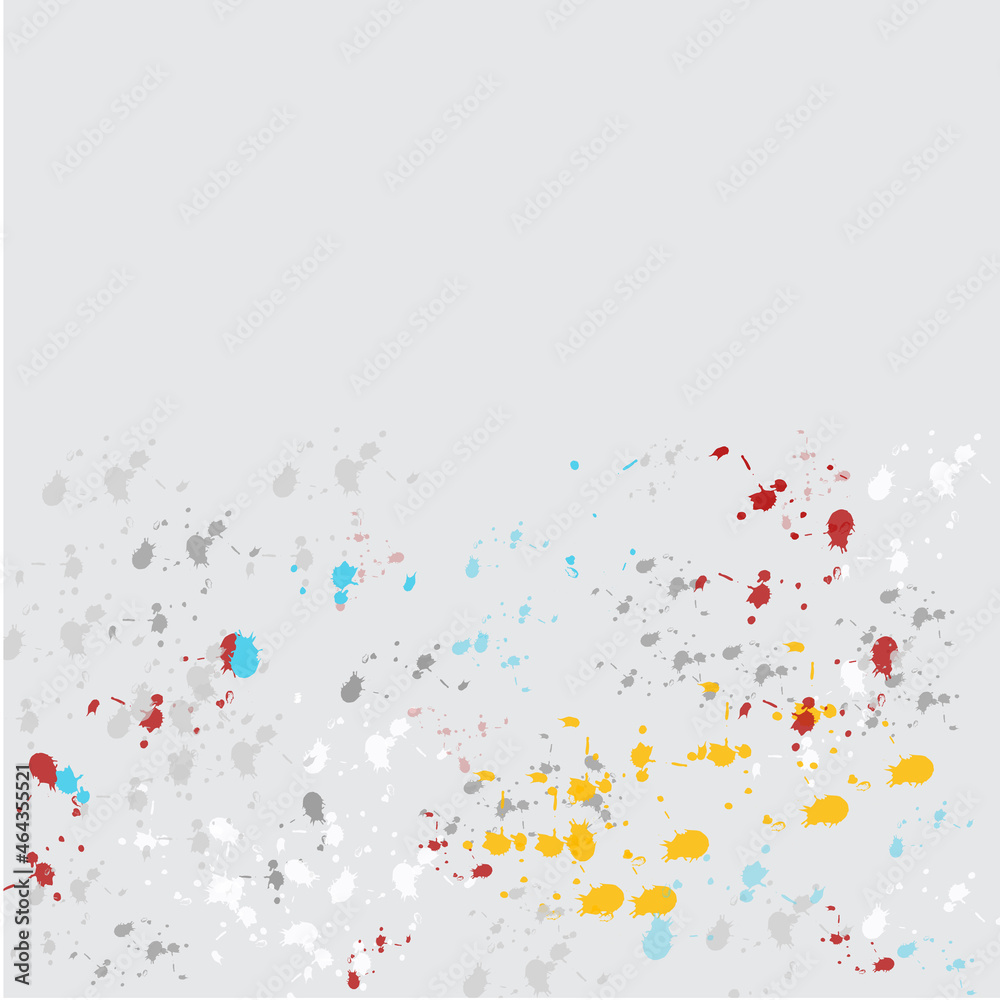 Paint splatter isolated on gray background. Paint splatter poster ...