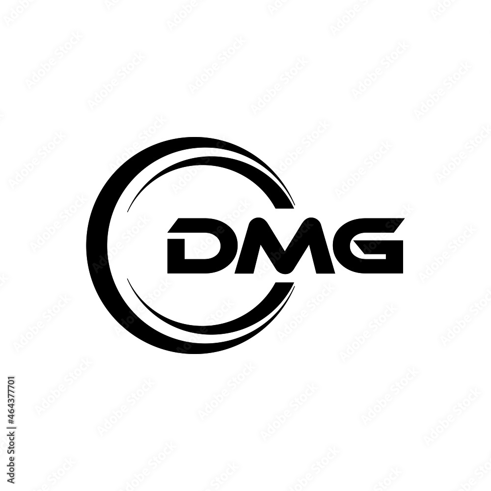 DMG letter logo design with white background in illustrator, vector ...