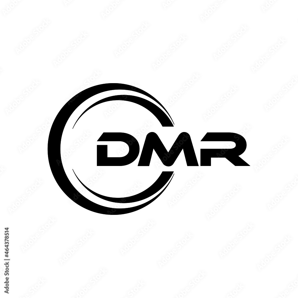 DMR letter logo design with white background in illustrator, vector ...