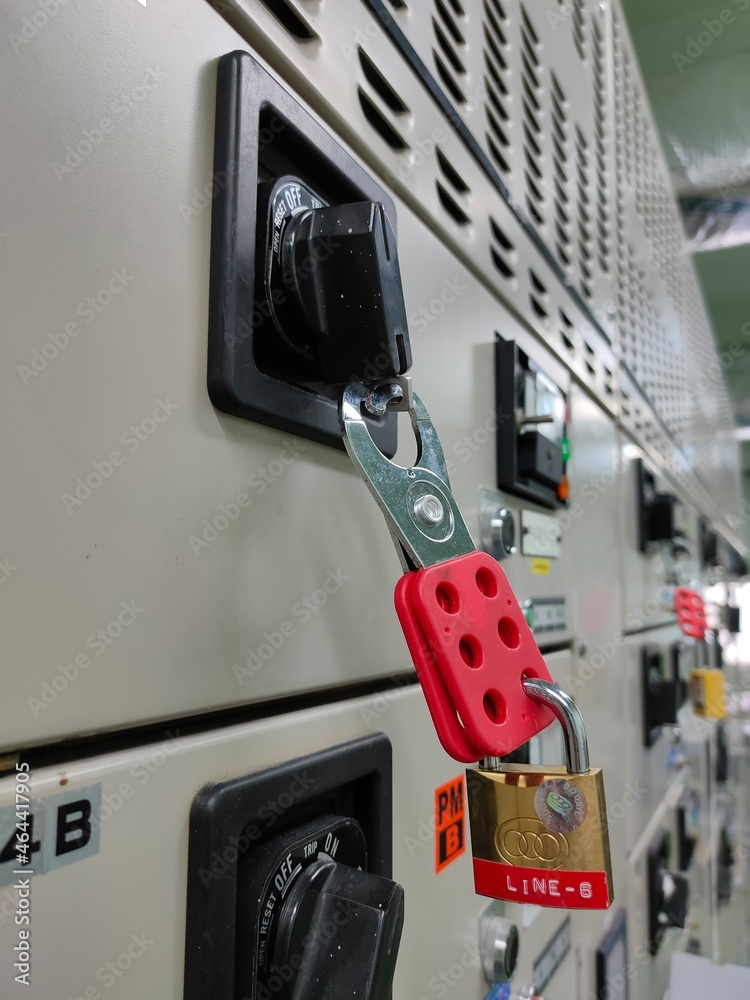 Lockout Tagout , Electrical safety system.Key lock switch or circuit ...