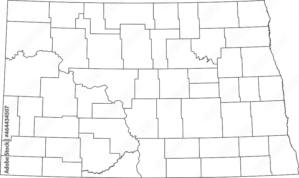 White blank vector administrative map of the Federal State of North ...