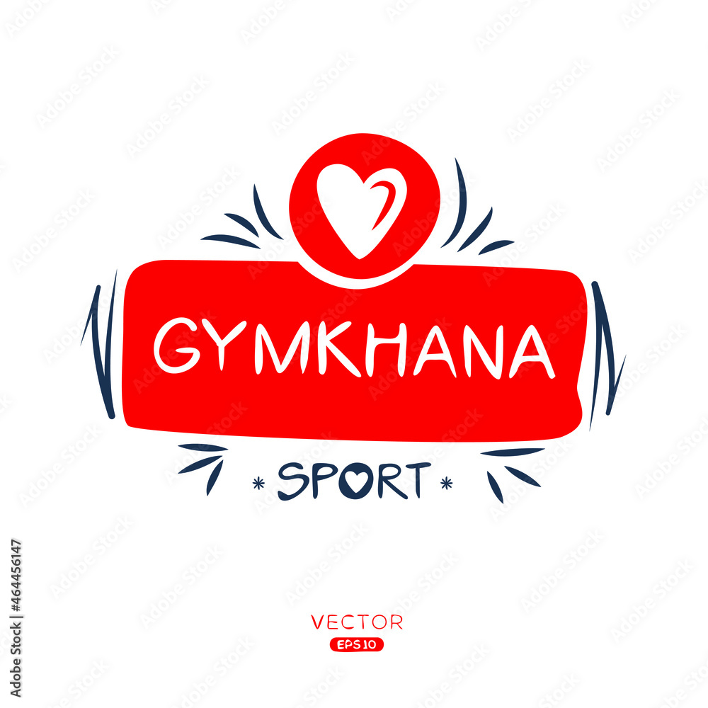 Creative (gymkhana) Sport sticker, logo template, vector illustration ...
