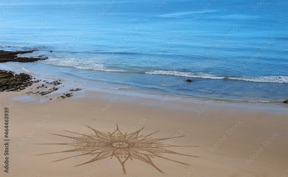 Beautiful beach mandala by the sand artist Vitor Raposo in Albufeira at ...
