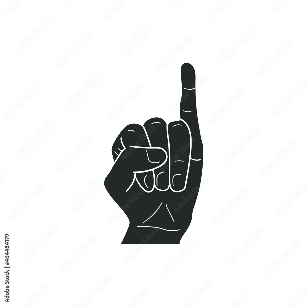 Pinkie Hand Icon Silhouette Illustration. Gesture Finger Vector Graphic ...