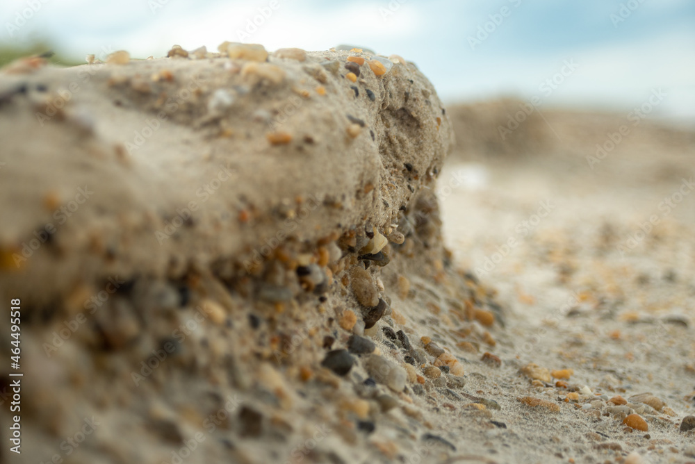 cross section of a pebbled beach Stock Photo | Adobe Stock