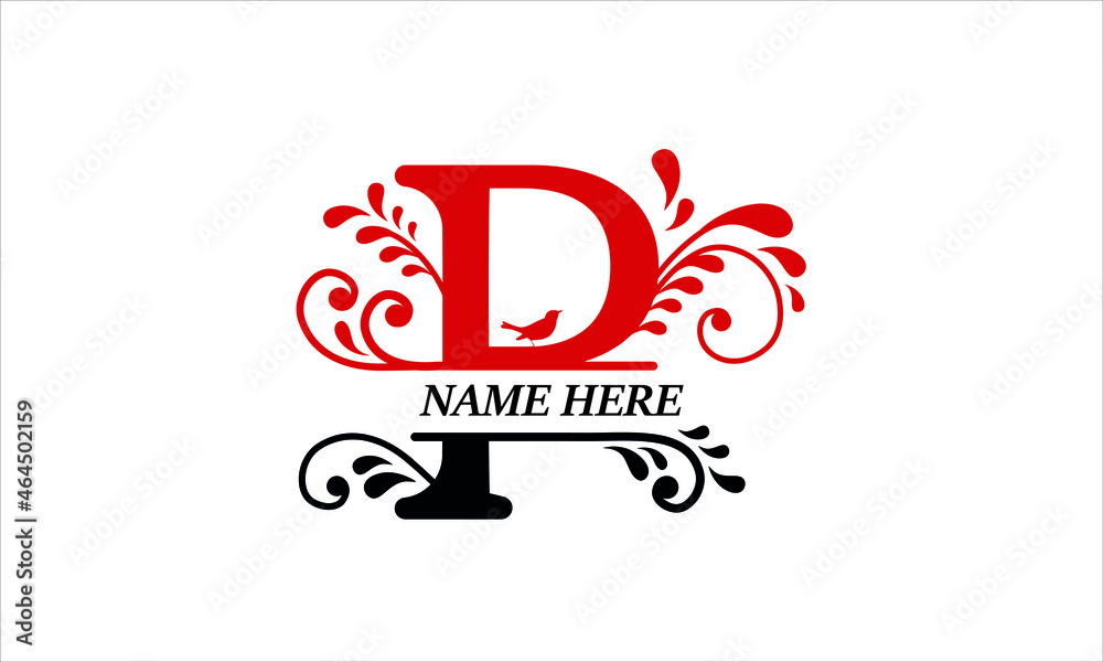 P Alphabet split letter nature abstract monogram vector logo template ...