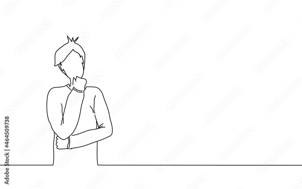 Woman thinking isolated on white background. Woman thinking for web ...