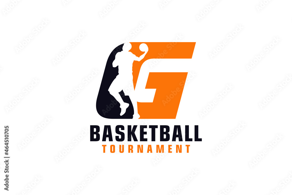 Letter G with Basketball Logo Design. Vector Design Template Elements ...