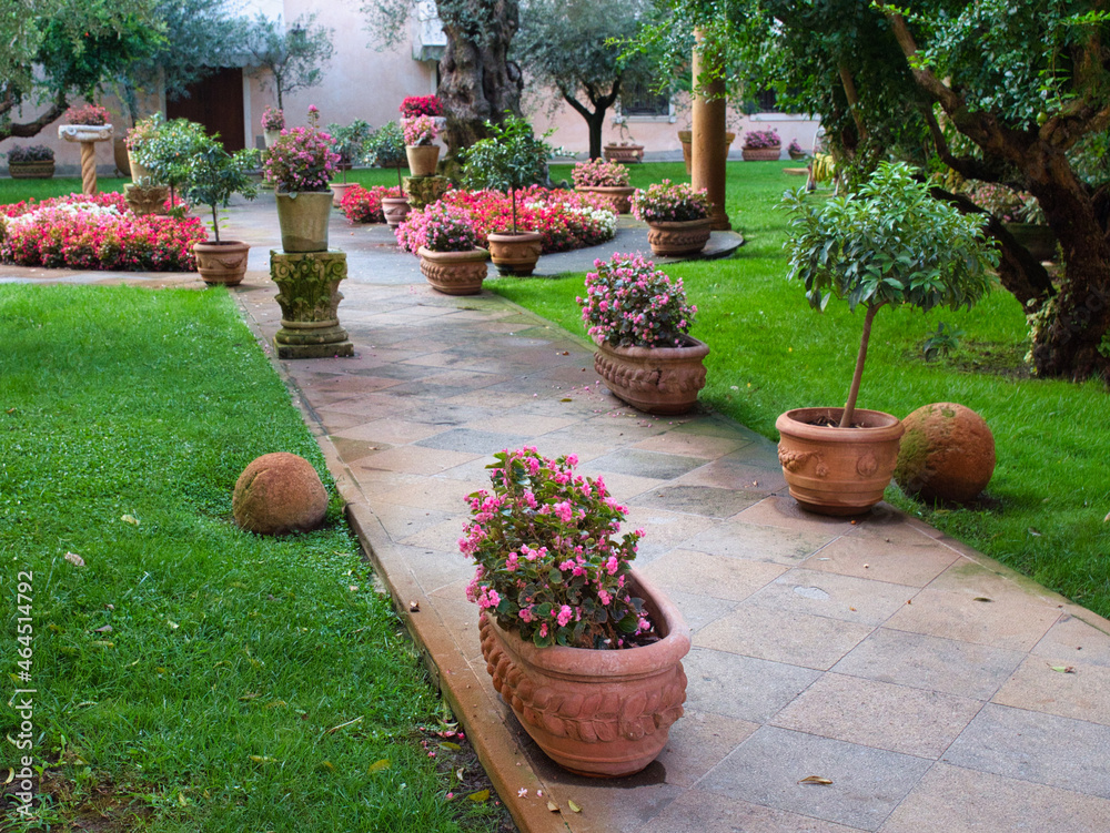 design elements of the green zone in the garden Stock Photo | Adobe Stock