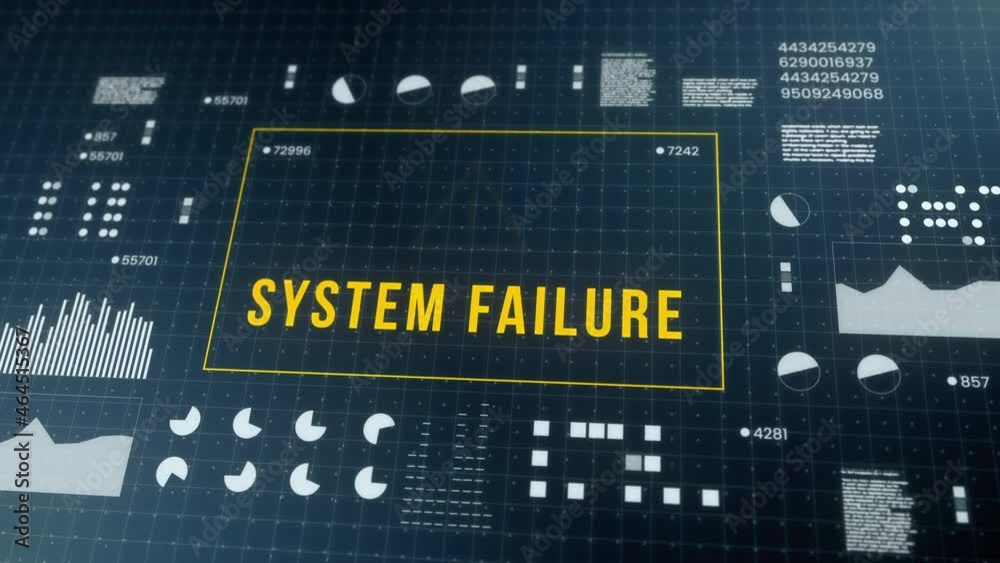 System failure fail security computer breakdown hacking warning message ...