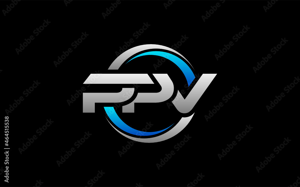 PPV Letter Initial Logo Design Template Vector Illustration Stock ...