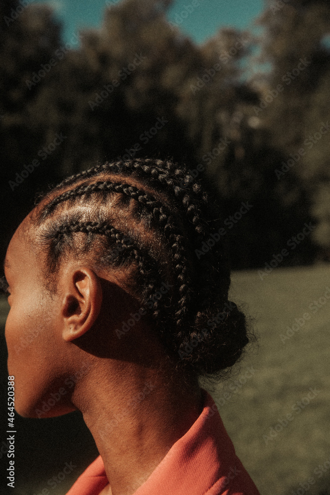 female model with cornrows Stock Photo | Adobe Stock