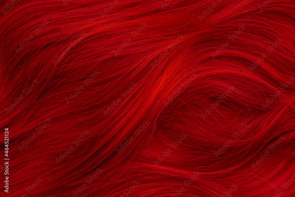 Red hair. Background hair closeup. Female long red-haired close-up as a ...