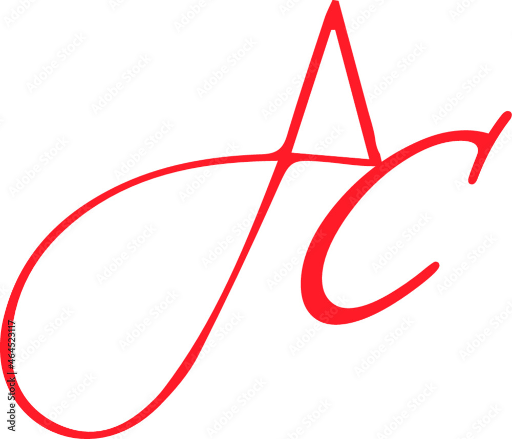 Alphabet letters Initials Monogram logo AC, AC INITIAL, AC letter Stock ...